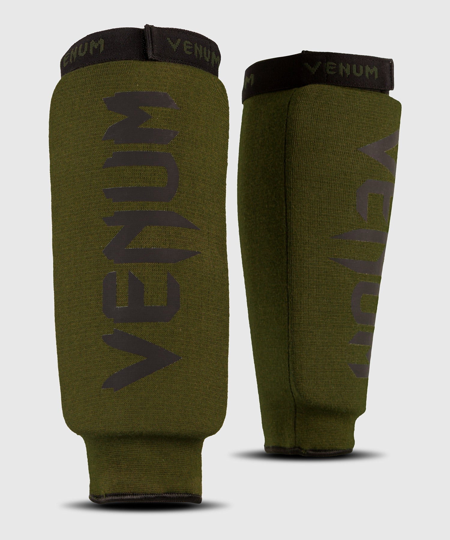 Venum Kontact Shin Guards - without foot - Khaki/Black – Venum Europe