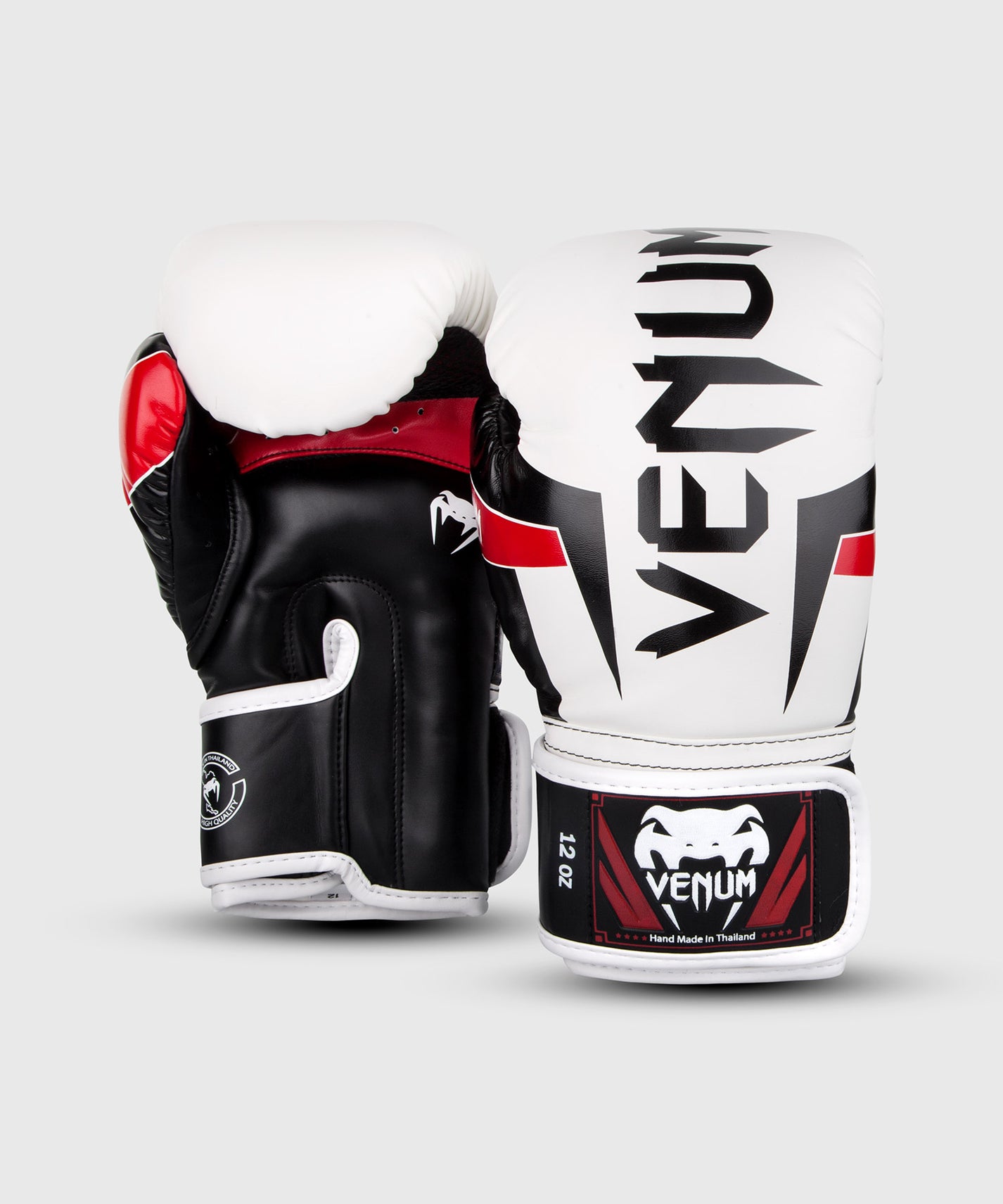 Venum Elite Boxing Gloves - White/Black/Red – Venum Europe