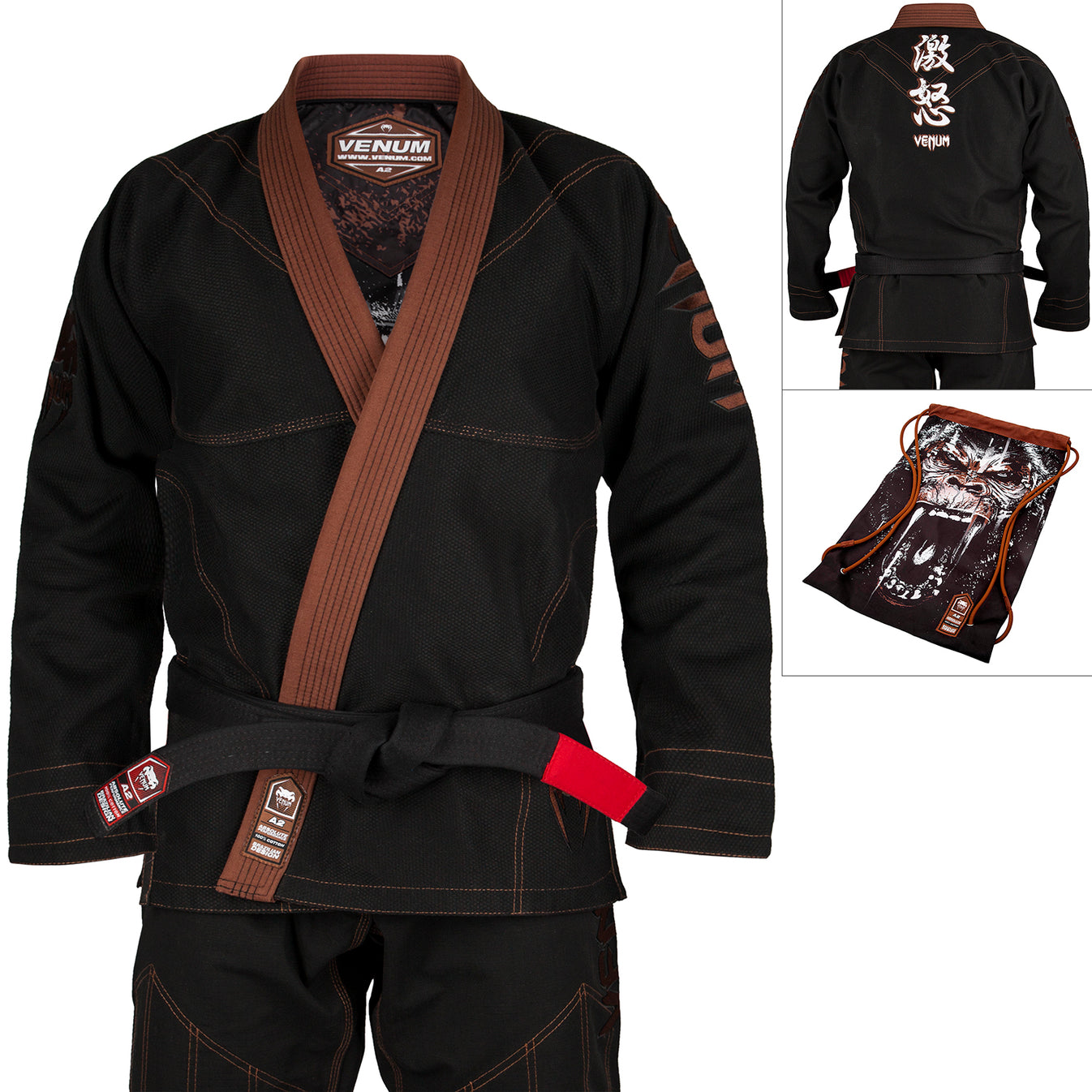 Venum Absolute Gorilla BJJ Gi (Bag included) - Black/Brown – Venum Europe